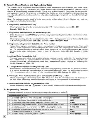 Viking K 1900-3 - Door Entry Dialer 250 apt | PDF