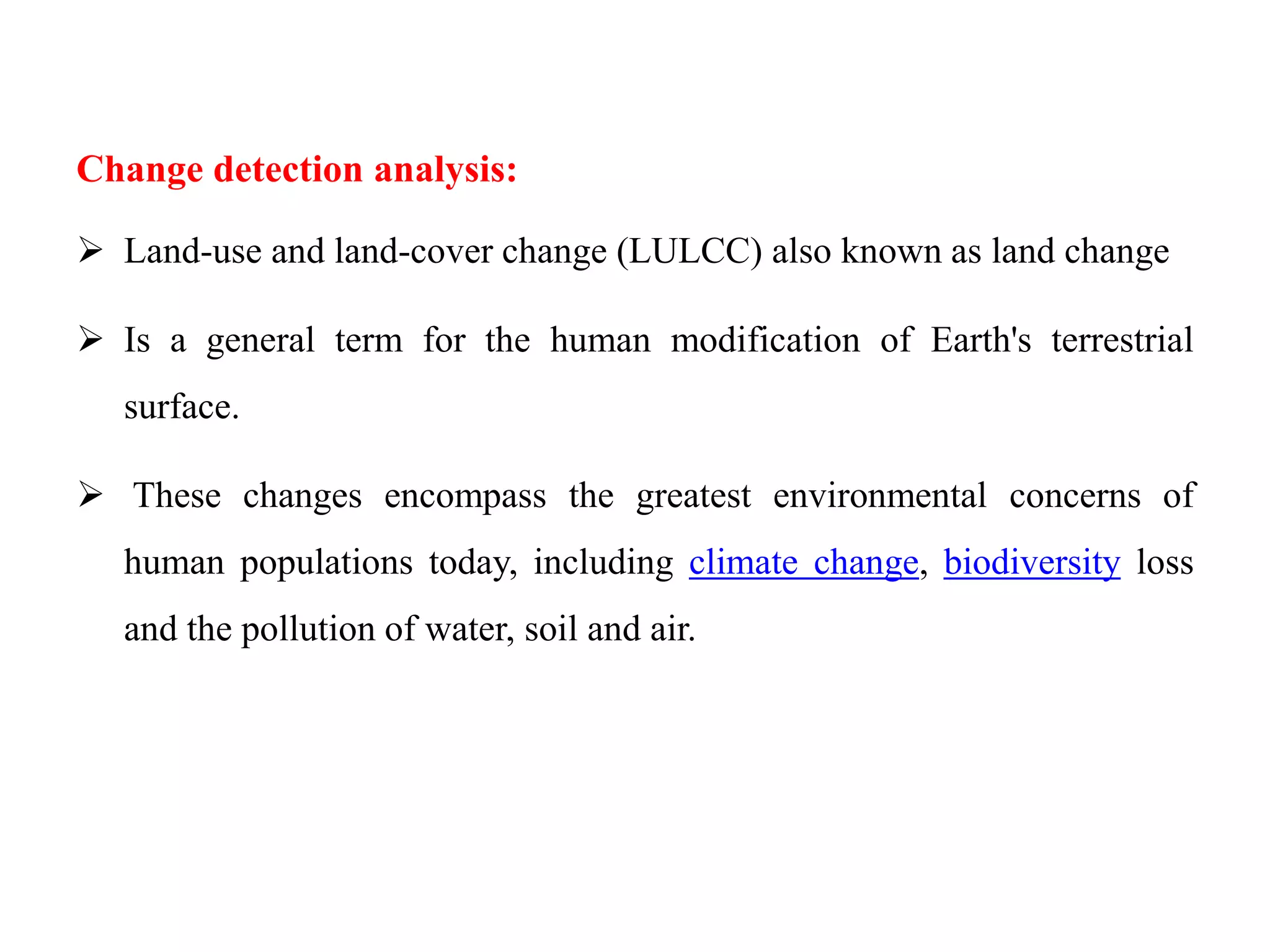 Remote Sensing and GIS in Land Use / Land Cover Mapping | PPTX