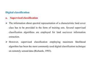 Remote Sensing and GIS in Land Use / Land Cover Mapping | PPTX