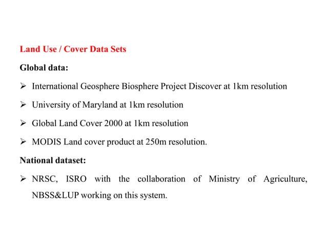 Remote Sensing and GIS in Land Use / Land Cover Mapping | PPTX ...