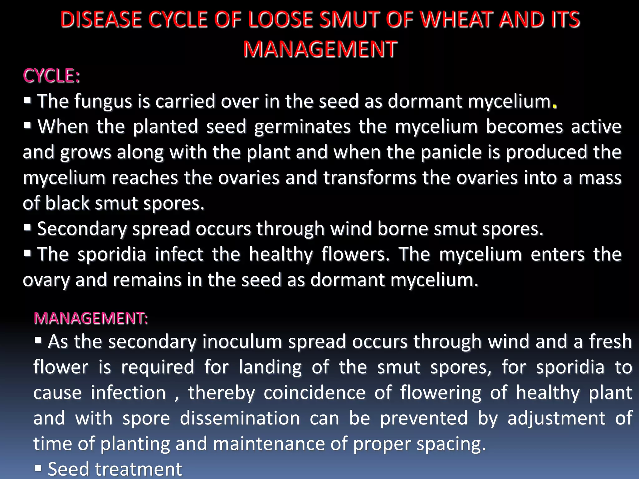 ROLE OF DISEASE CYCLE STUDY IN MANAGEMENT OF PLANT DISEASES | PPT
