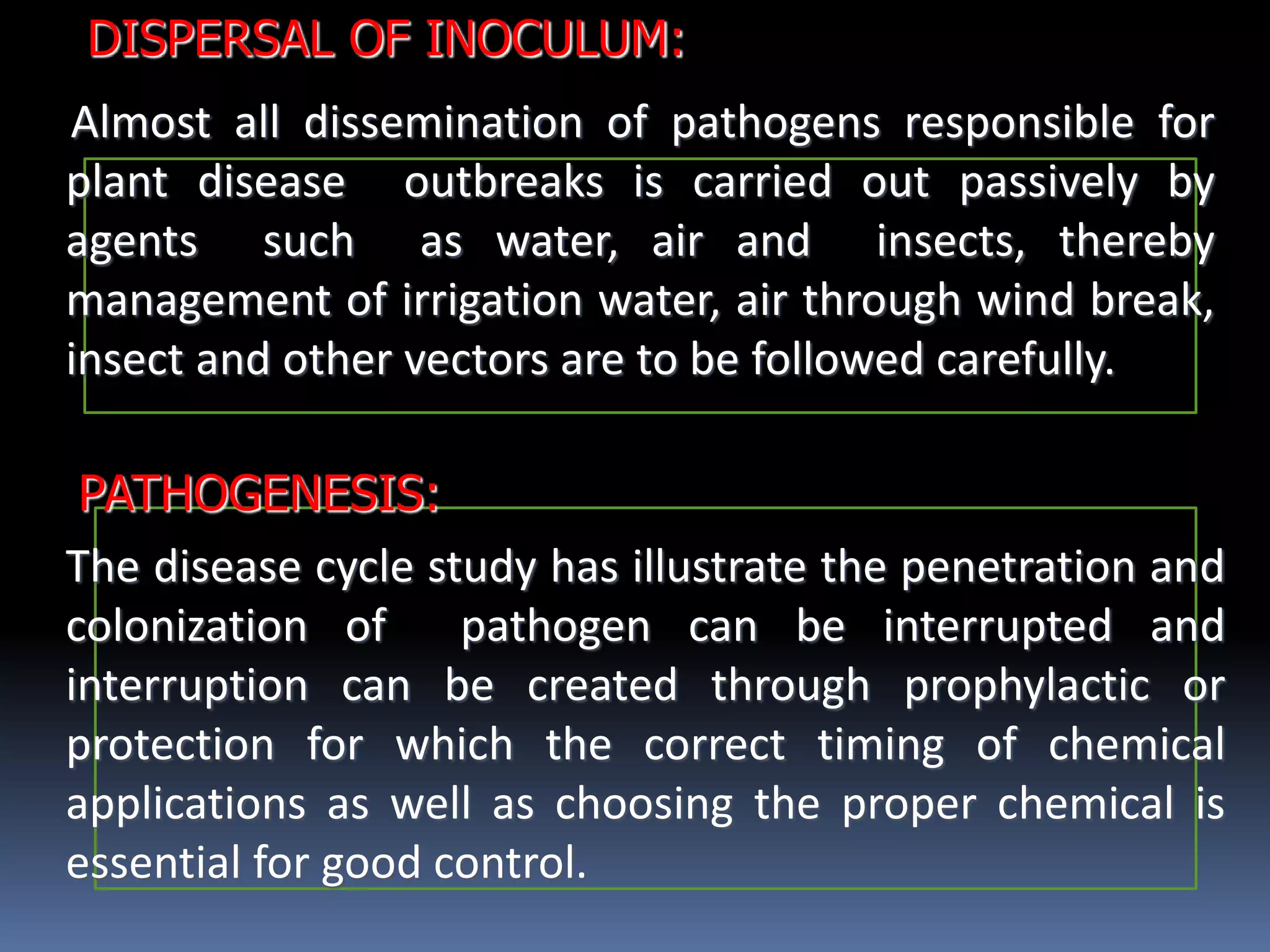 ROLE OF DISEASE CYCLE STUDY IN MANAGEMENT OF PLANT DISEASES | PPT