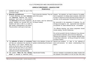 K to 12 aquaculture teacher's guide | PDF
