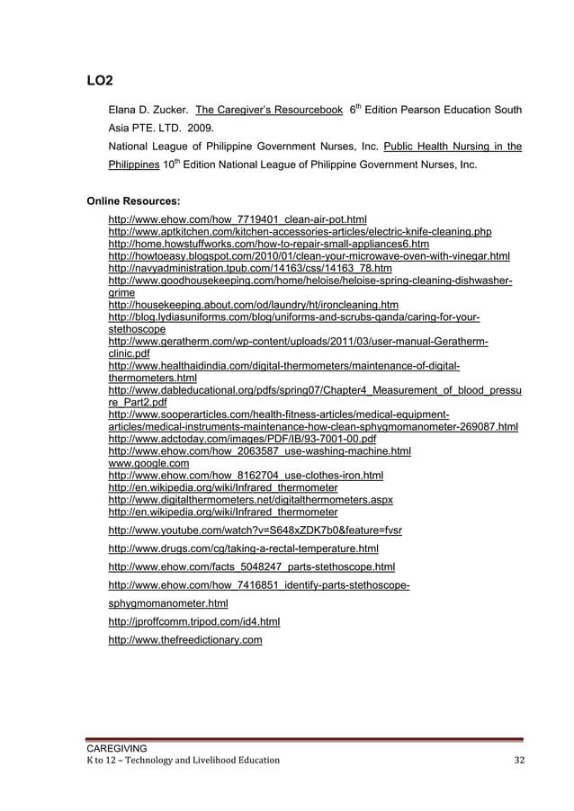 CARE GIVING Grade 8 Learning Module | PDF