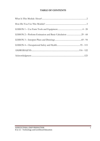 K to 12 crop production learning modules | PDF