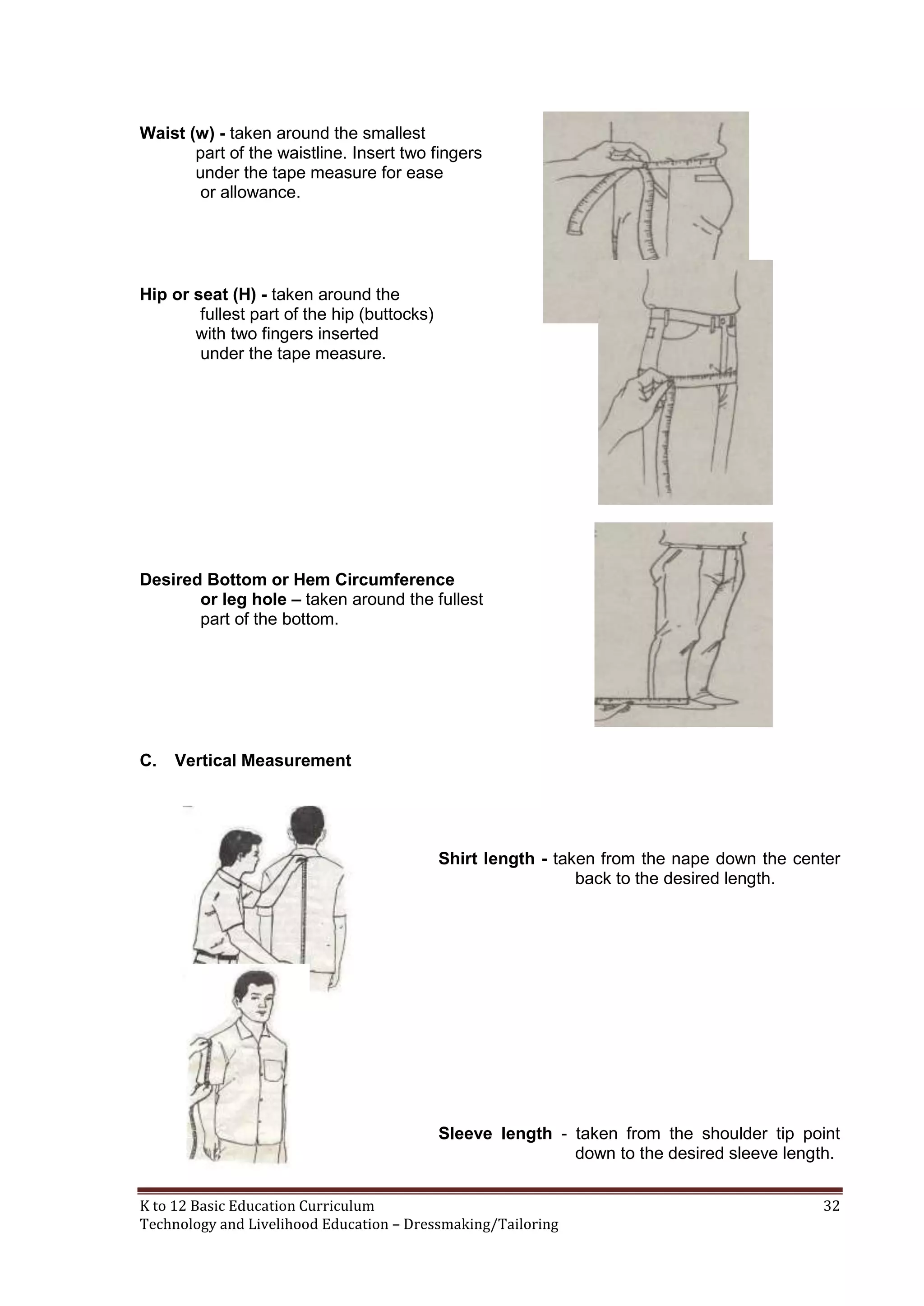 K to 12 dressmaking and tailoring learning modules | PDF