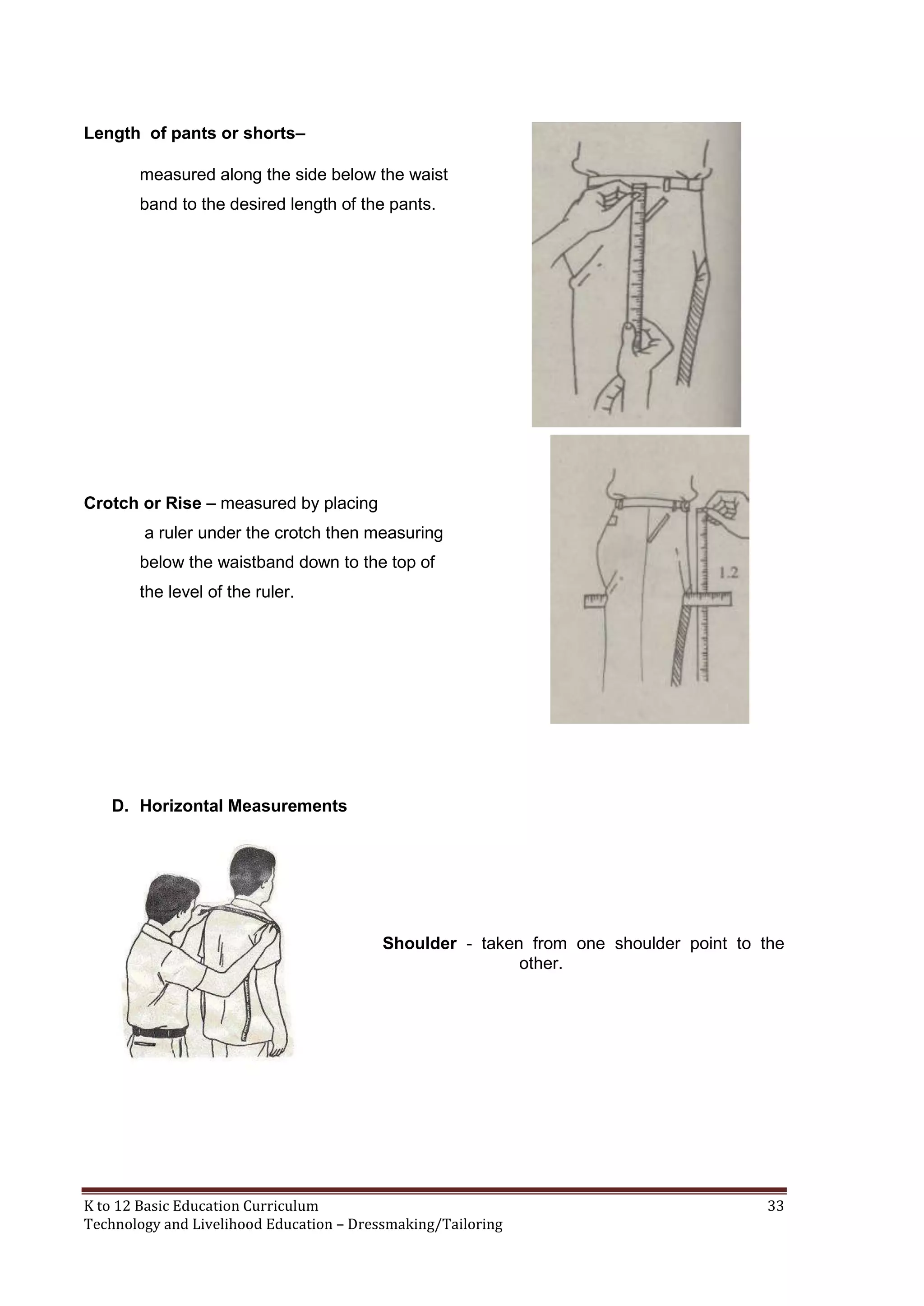 K to 12 dressmaking and tailoring learning modules | PDF