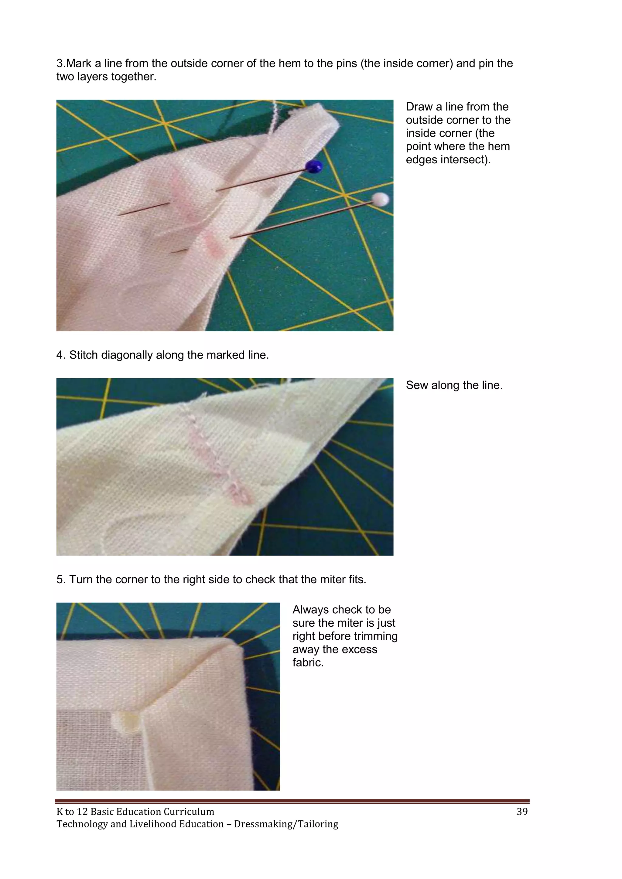 K to 12 dressmaking and tailoring learning modules | PDF