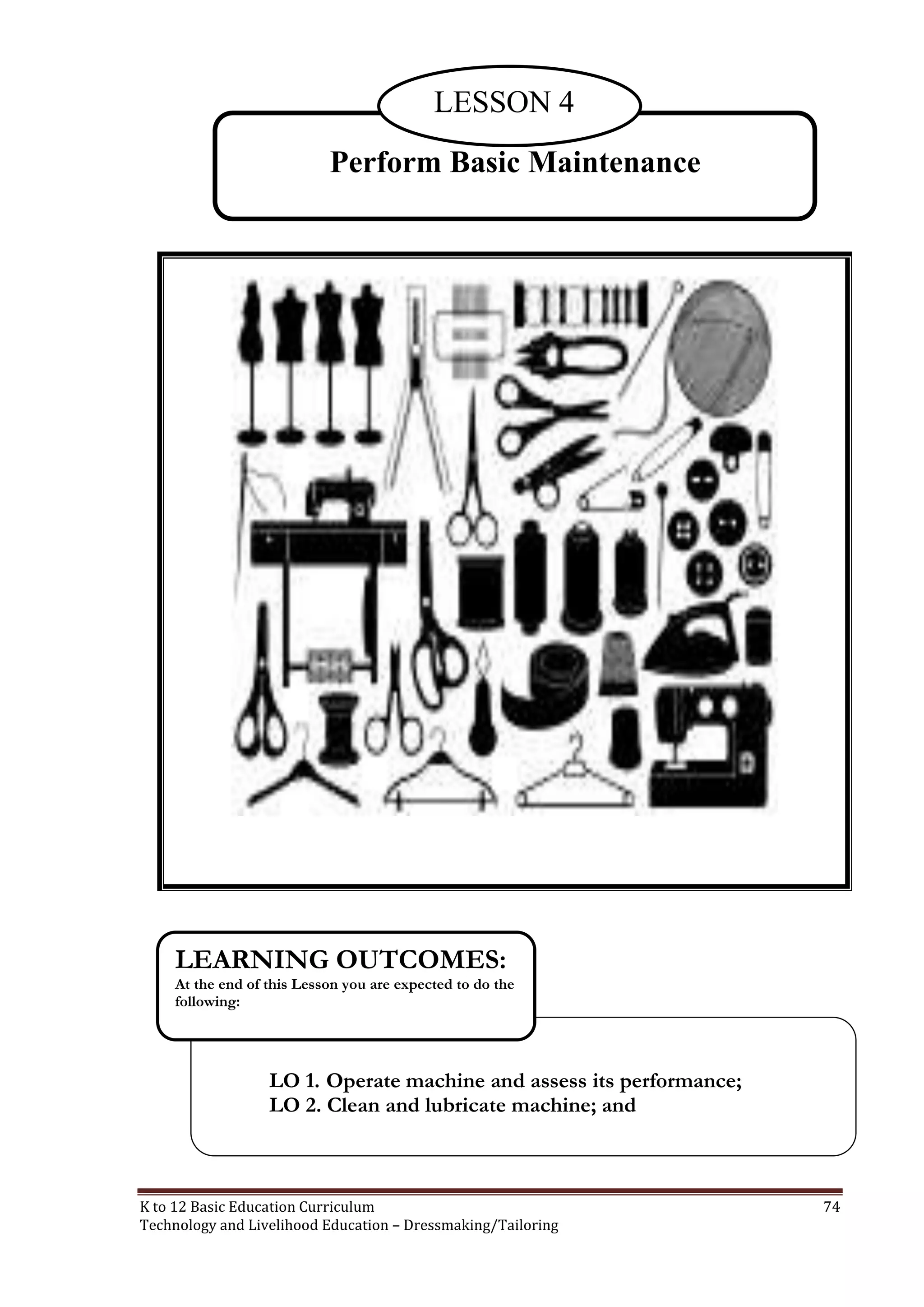 K to 12 dressmaking and tailoring learning modules | PDF