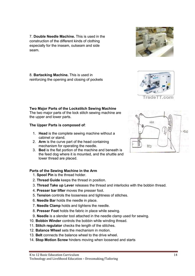 K to 12 dressmaking and tailoring learning modules | PDF | Needlework | Arts and Crafts