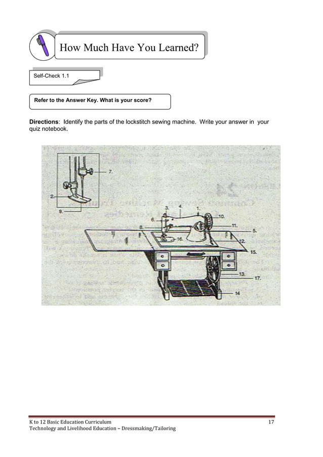 K to 12 dressmaking and tailoring learning modules | PDF | Needlework | Arts and Crafts
