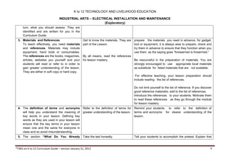 K to 12 electrical teacher's guide | PDF