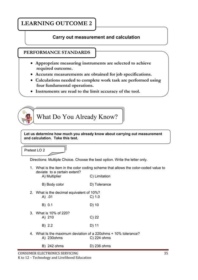 K to 12 electronics learning module | PDF