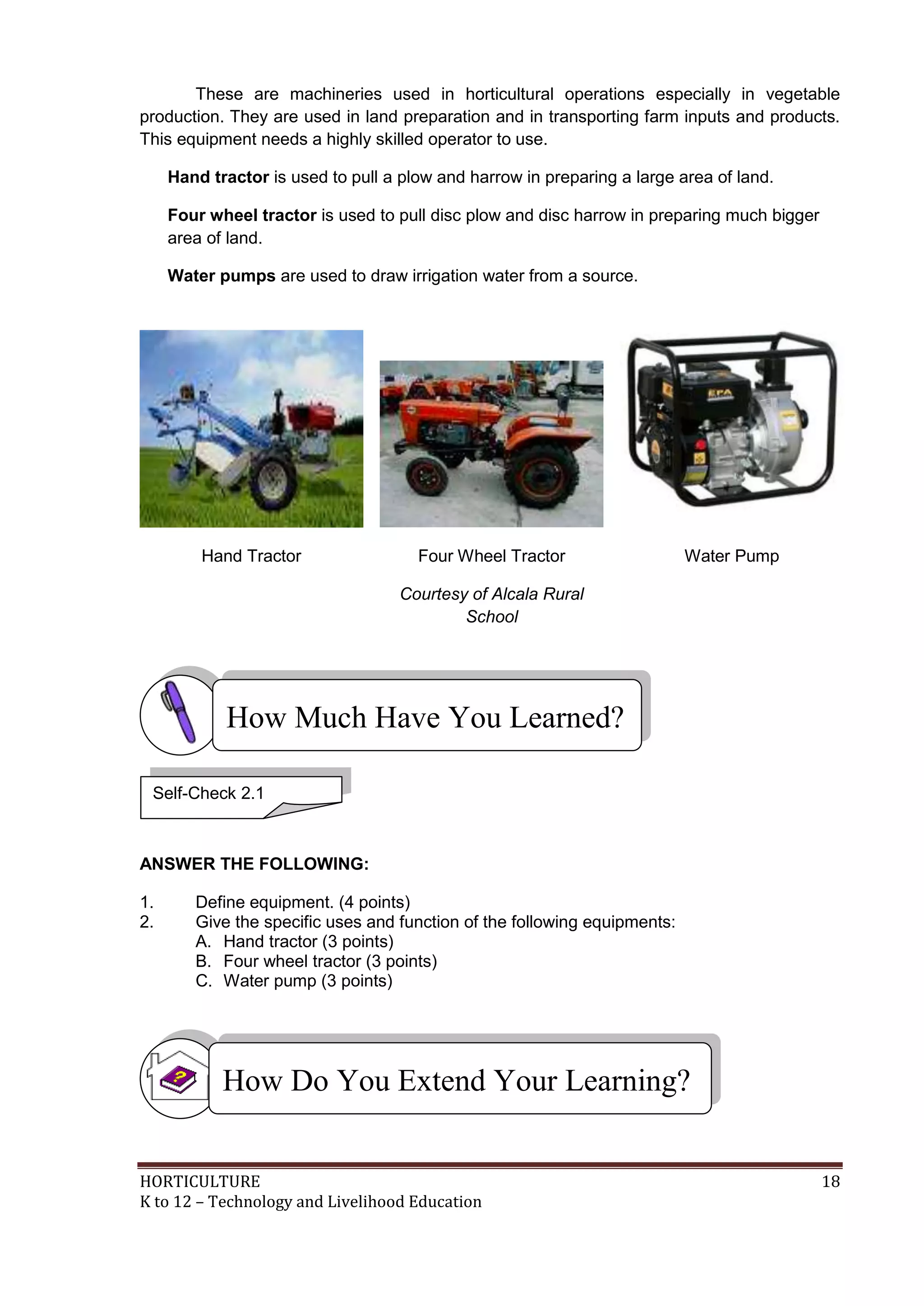 K to 12 horticulture learning module | PDF