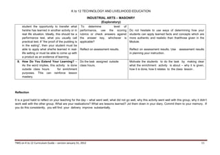 K to 12 masonry teacher's guide | PDF