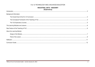 K to 12 masonry teacher's guide | PDF