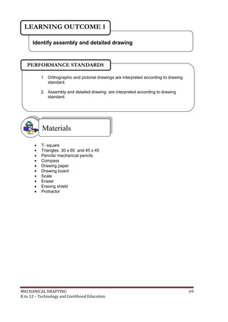 K to 12 mechanical drafting learning module | PDF