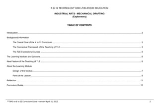 K to 12 mechanical drafting teacher's guide | PDF
