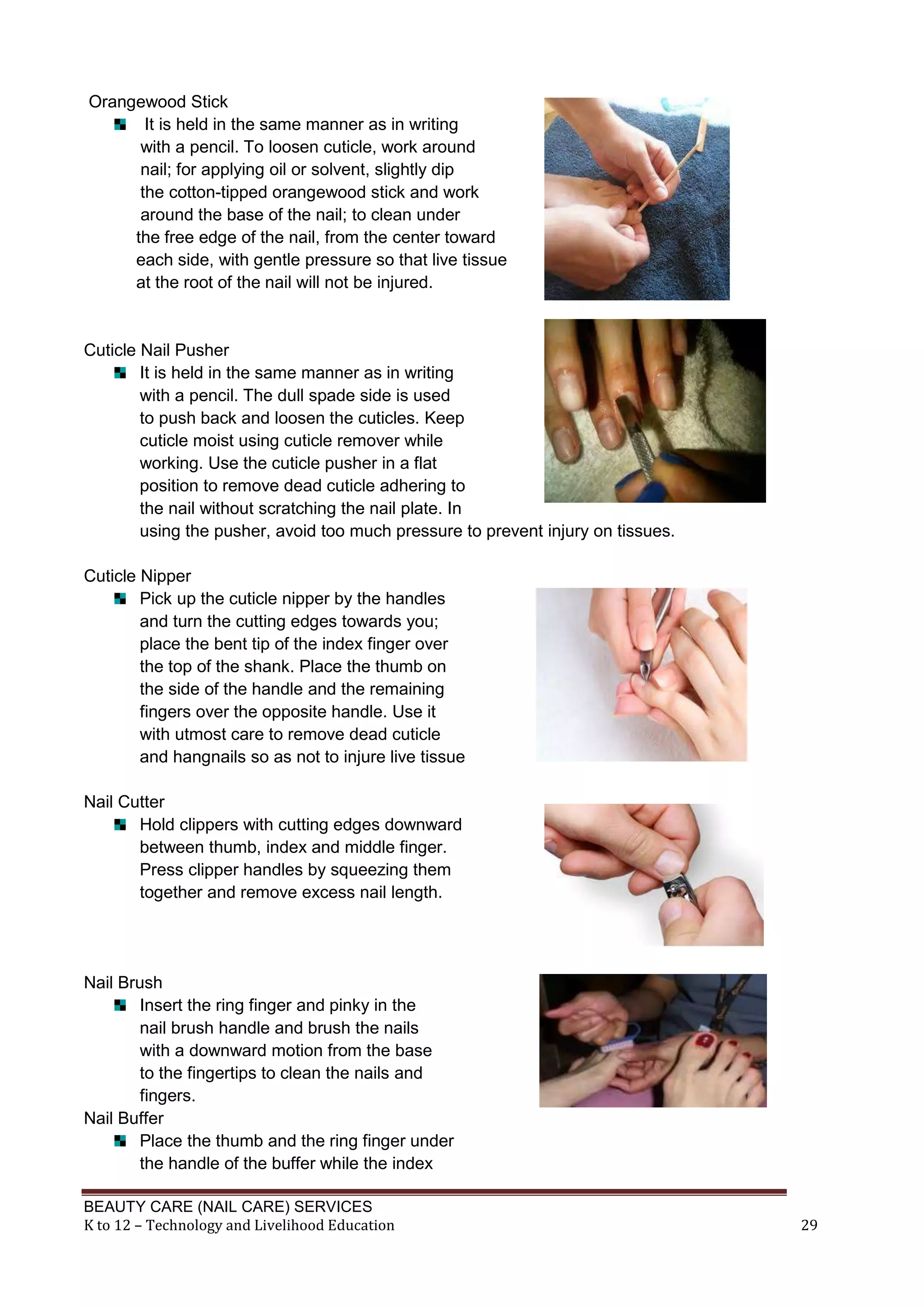 K to 12 nail care learning module | PDF