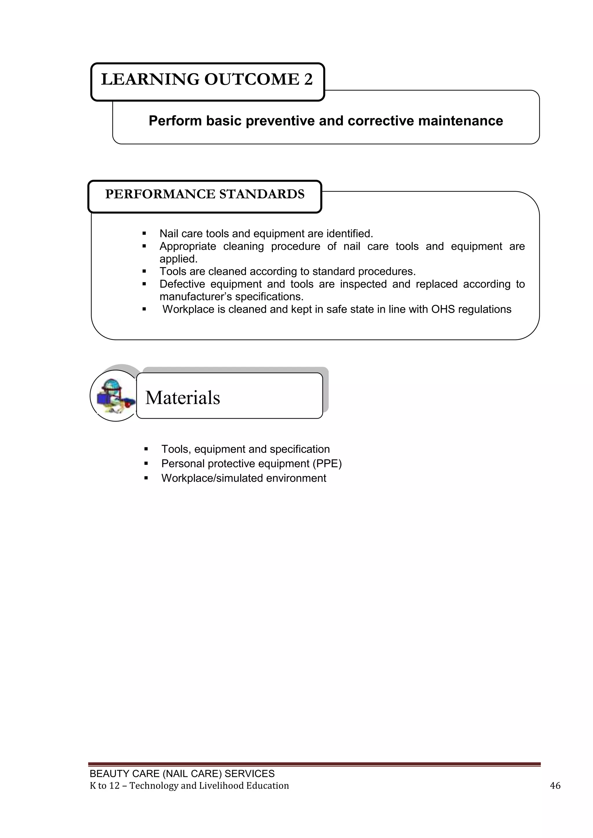 K to 12 nail care learning module | PDF