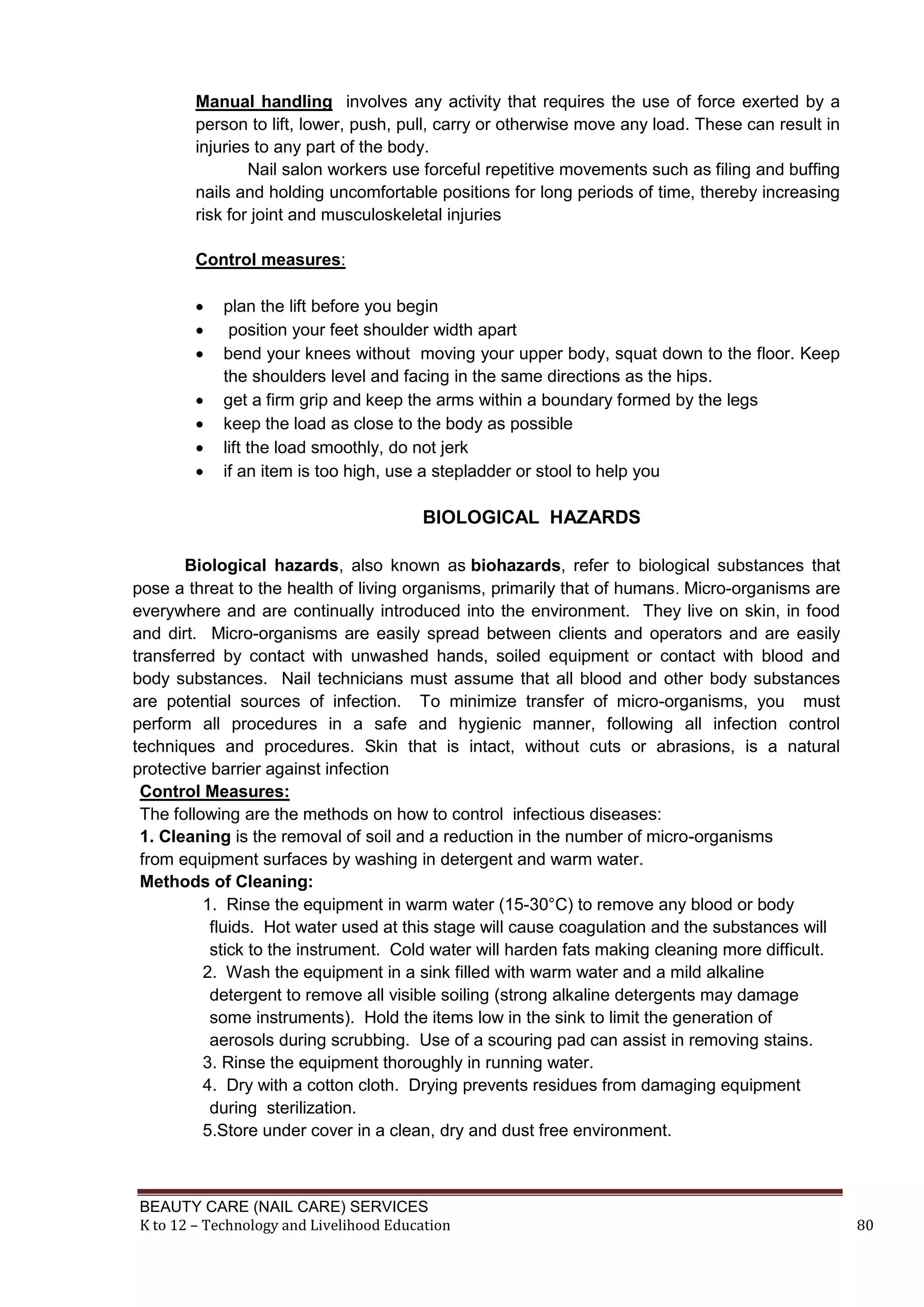 K to 12 nail care learning module | PDF