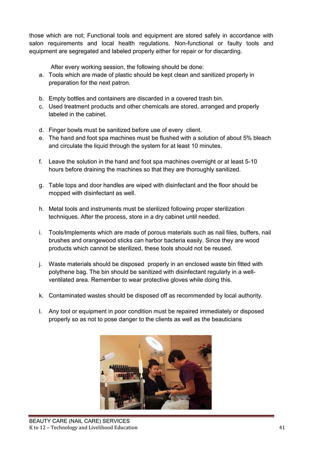 K to 12 nail care learning module | PDF | Nail Care | Beauty