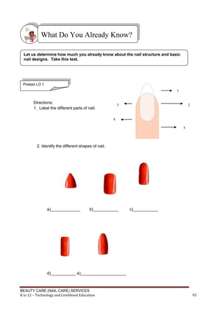 K to 12 nail care learning module | PDF