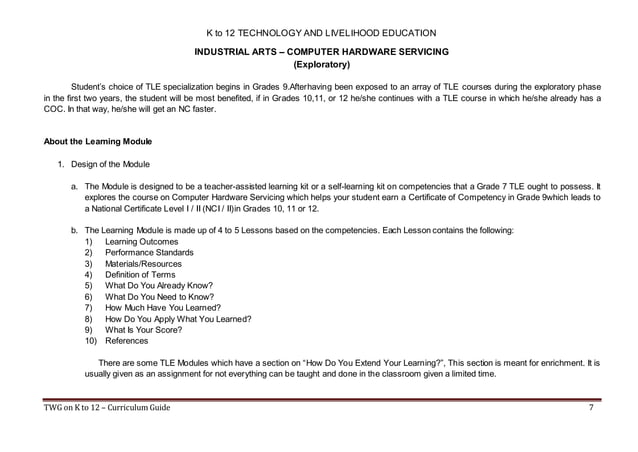 K to 12 pc hardware servicing teacher's guide | PDF | Professional ...