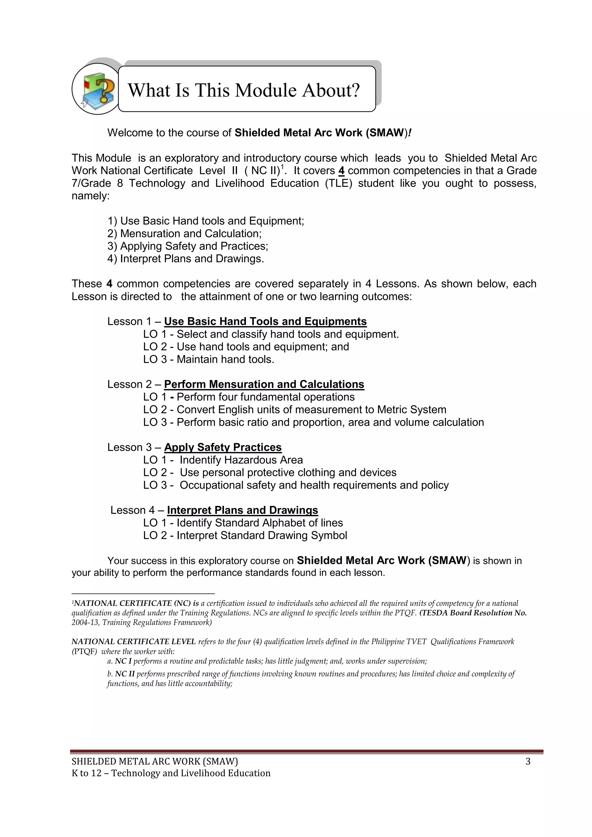 K to 12 smaw welding learning module | PDF