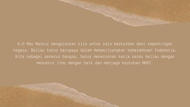 Biografi K.H Mas Mansyur | PPTX