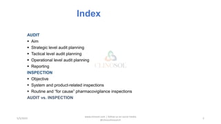 Audit and Inspection in Clinical Research | PPTX