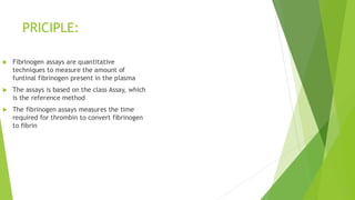Clinical Laboratory Technology - Estimation of Fibrinogen | PDF
