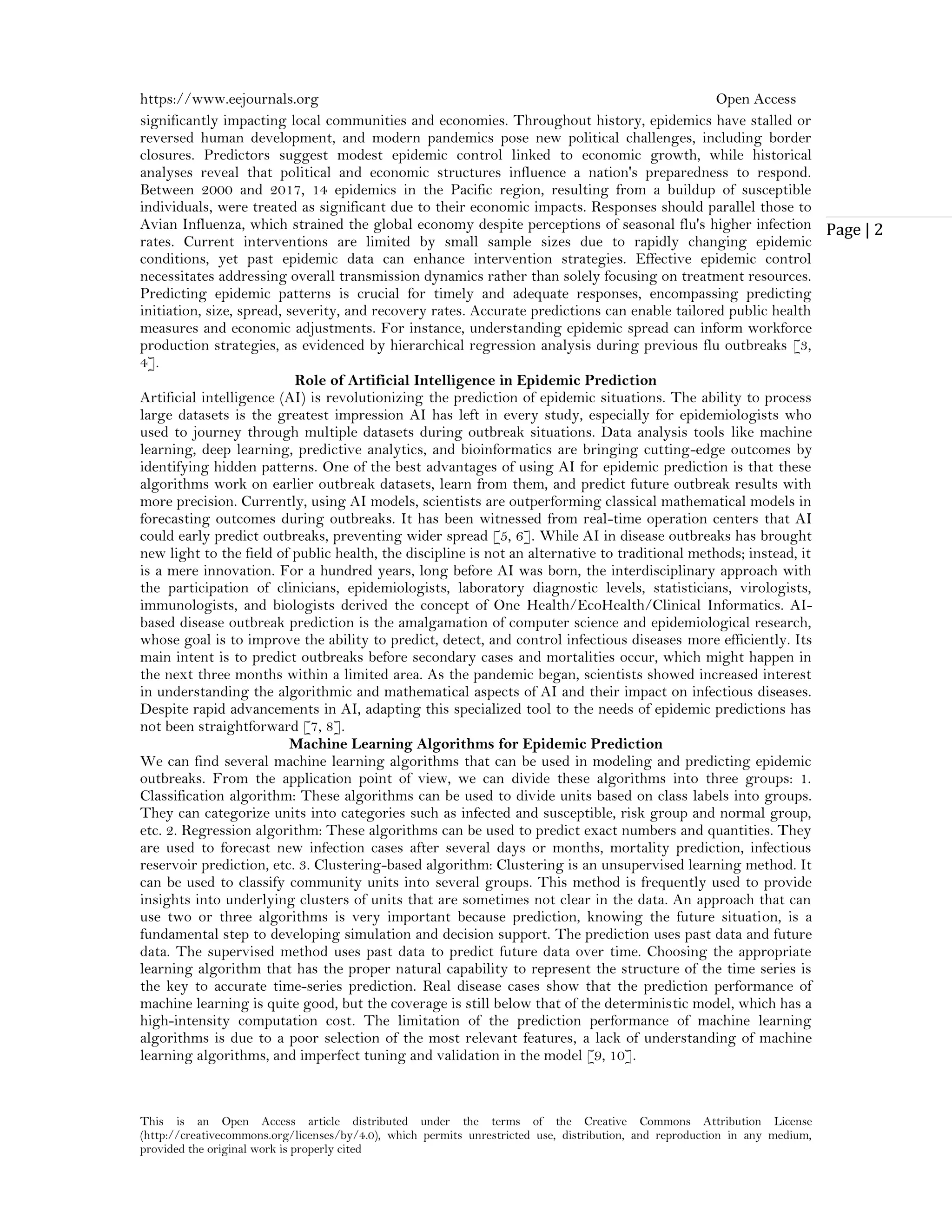 Artificial Intelligence in Predicting Epudemic Outbreaks (www.kiu.ac.ug) | PDF