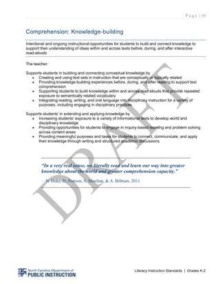 K-2 Literacy Instruction Standards | PDF