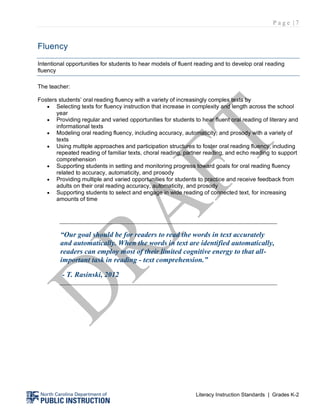 K-2 Literacy Instruction Standards | PDF