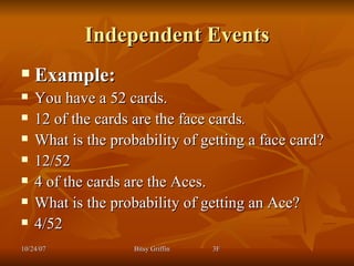 Probability - Independent & Dependent Events | PPT