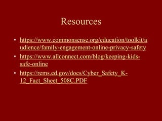 K 5-internet safety | PPT