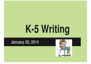 K-5 Writing | PPT