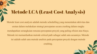least cost analyze | PPT