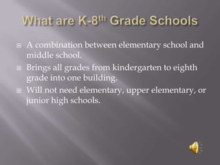 K 8th Grade Schools | PPTX