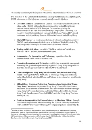 Knowledge-based Economy from Commerce and Economic Development Bureau's ...