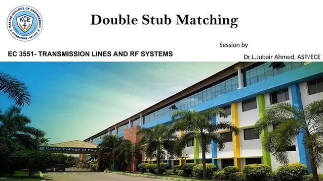 Double stub matching derivation material.ppt