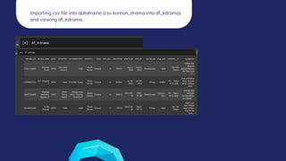 K-Drama Recommendation Using Python | PDF