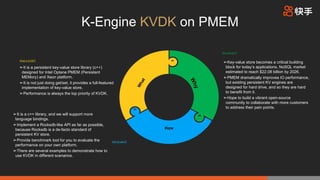 快手K-Engine高性能异构存储引擎演进之路. Kuaishou high performance storage engine ...