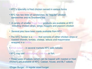 K F C P P T B Y A D I | PPT | Food & Drink