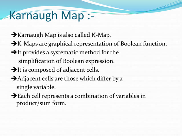 K map. | PPTX | Programming Languages | Computing