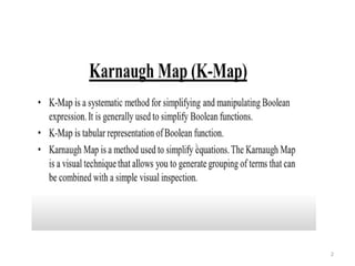 Introduction to Karnaugh Maps (K-Maps) for Simplifying Boolean Expressions | PPT