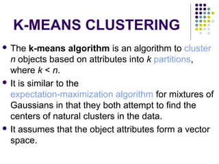 K mean-clustering algorithm | PPT