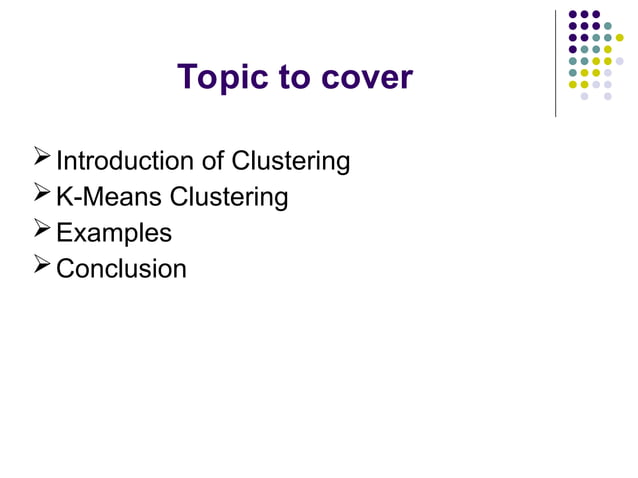 k-mean-clustering for data classification | PPT
