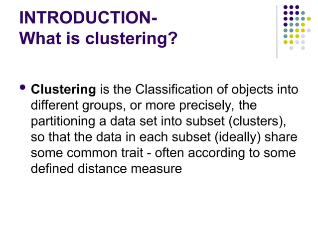 k-mean-clustering for data classification | PPT
